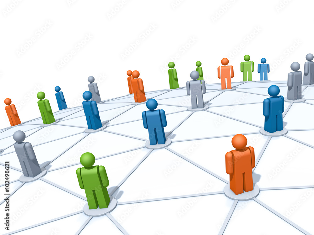 Netzwerk, Vernetzung, weltweit, Geschäftspartner / 3D Illustration ...