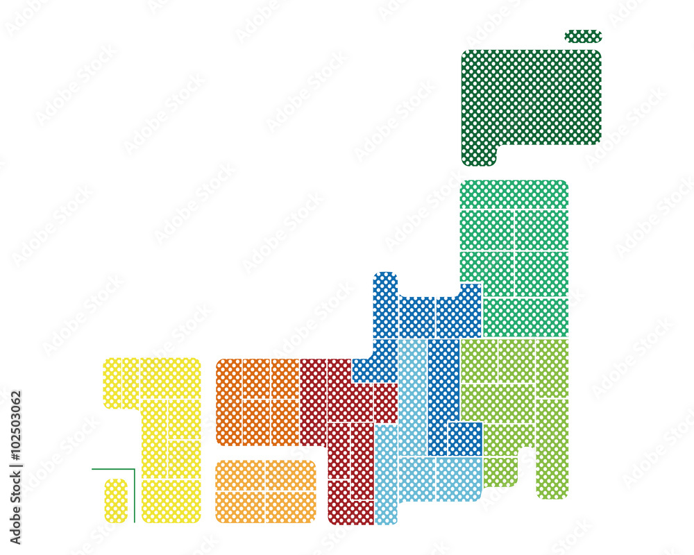 Japan map Stock Vector | Adobe Stock