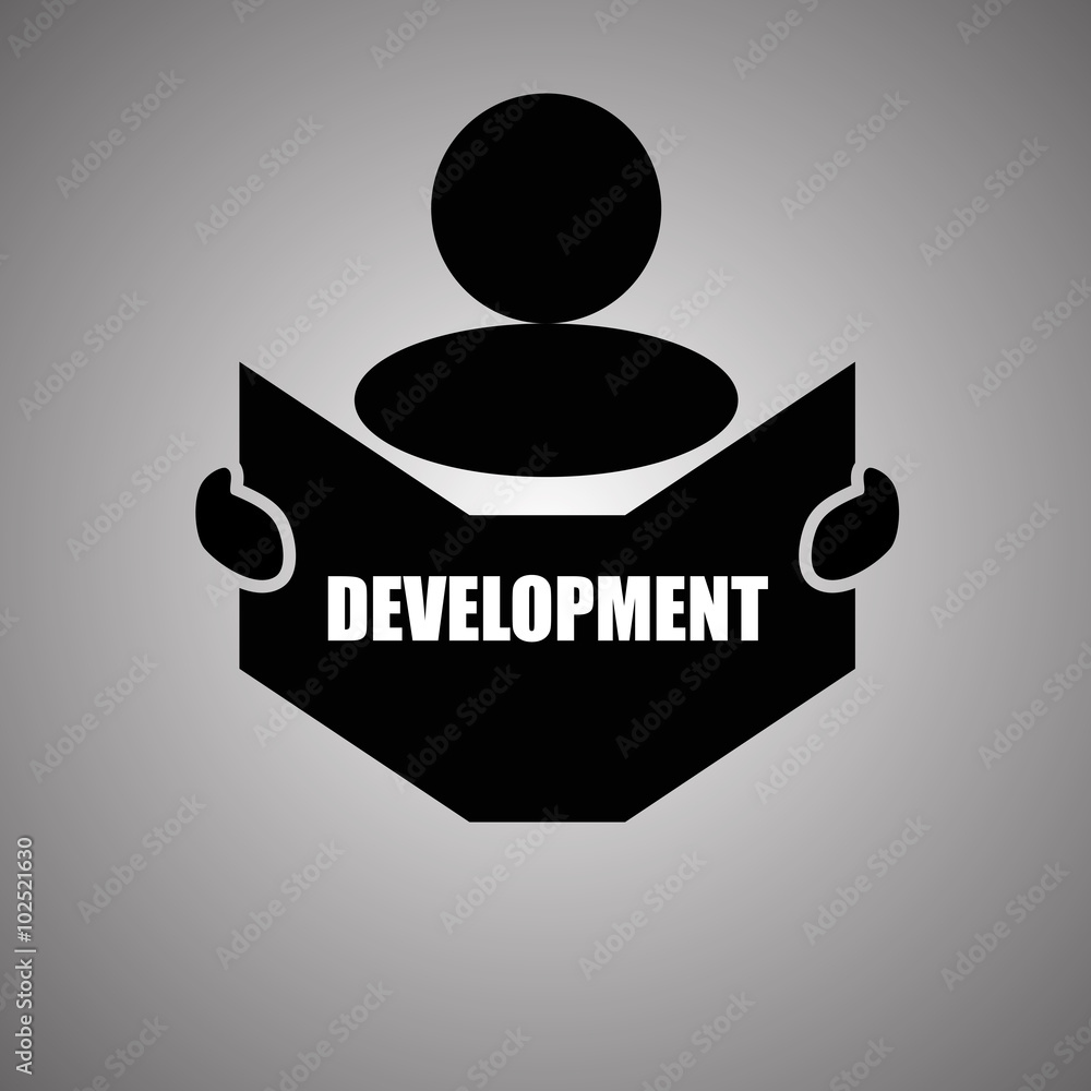 New concept of DEVELOPMENT symbol : Book, Magazine, Ebook reader ...