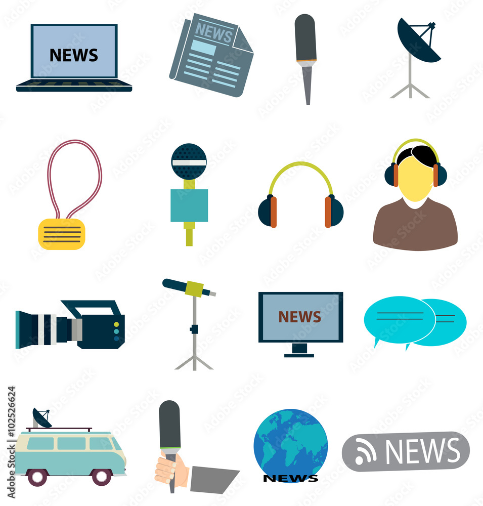 News icons set Stock Vector | Adobe Stock