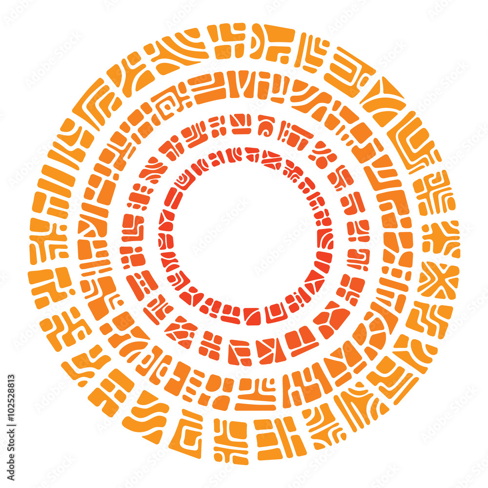 Vector ethnic circle sun Stock Vector | Adobe Stock