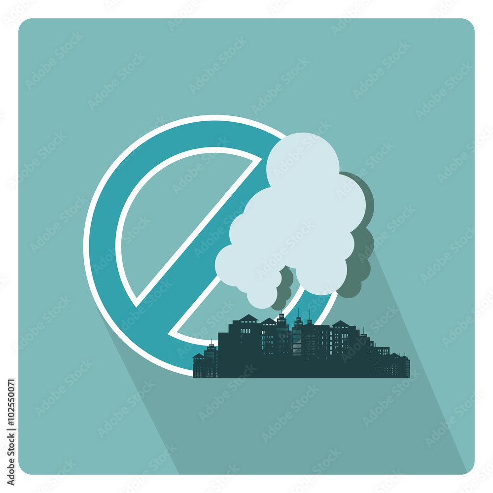Pollution vector design in color background Stock Vector | Adobe Stock