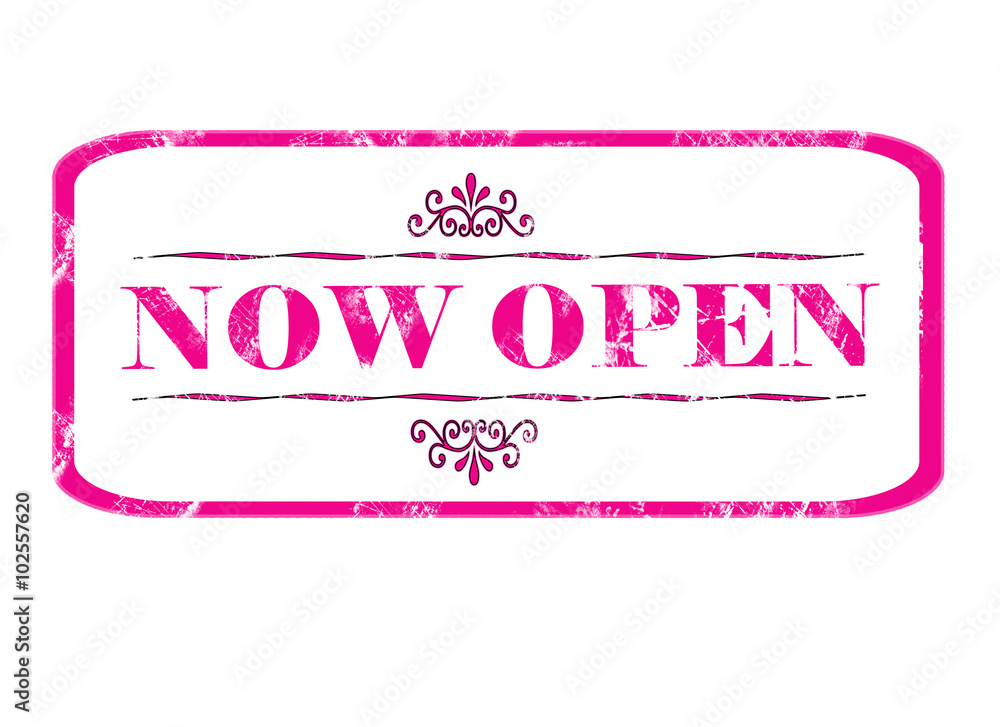 Now open word in pink over white background Stock Illustration | Adobe ...