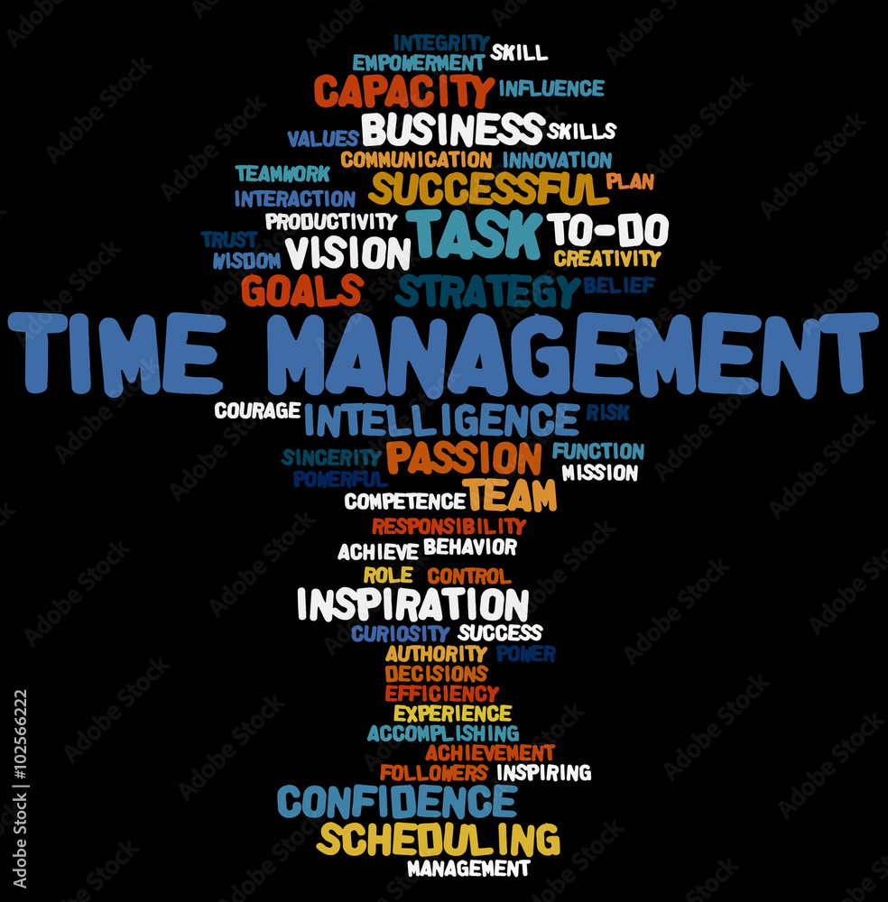 Time Management, word cloud concept 6 Stock Illustration | Adobe Stock