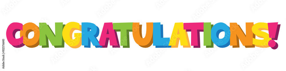 "CONGRATULATIONS" Letter Banner Stock Vector | Adobe Stock