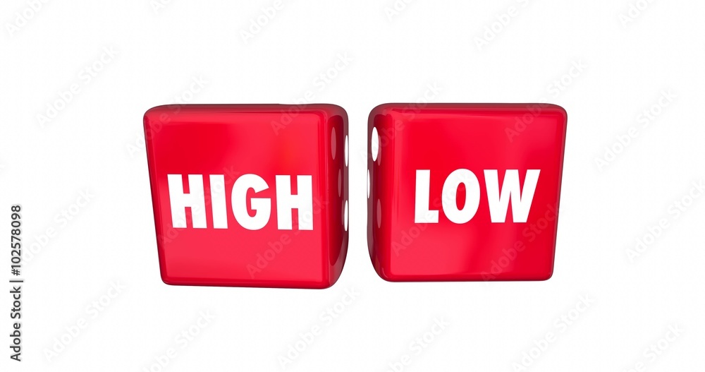 High Vs Low Dice Rolling Top Best Score Numbers Animation 4K Stock ...