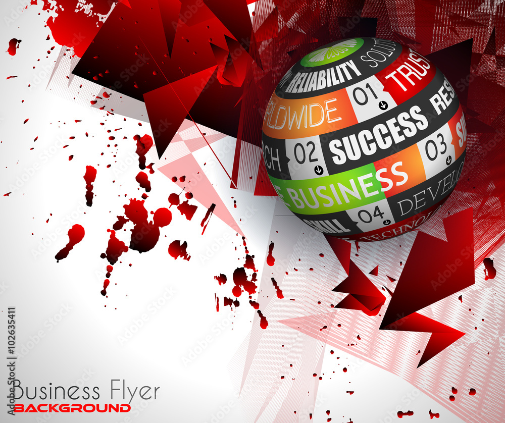 Success in Business conceptual background with a threedimentional ...