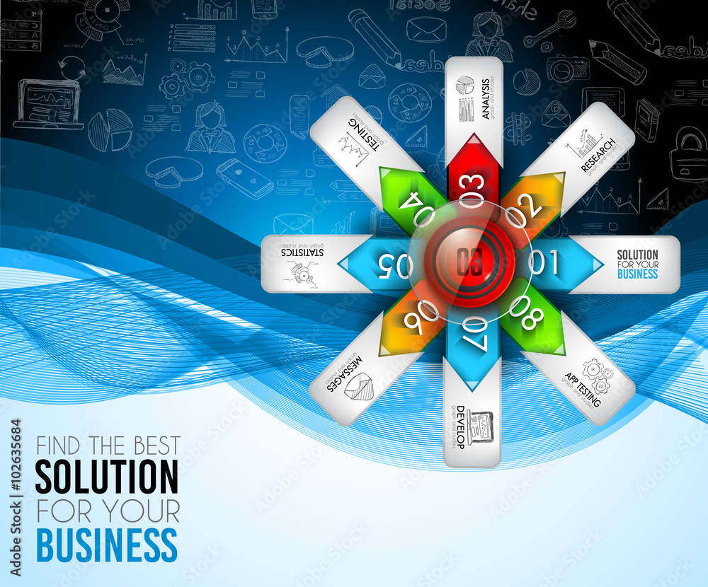 Clean Infographic Layout Template for data and information analysis ...
