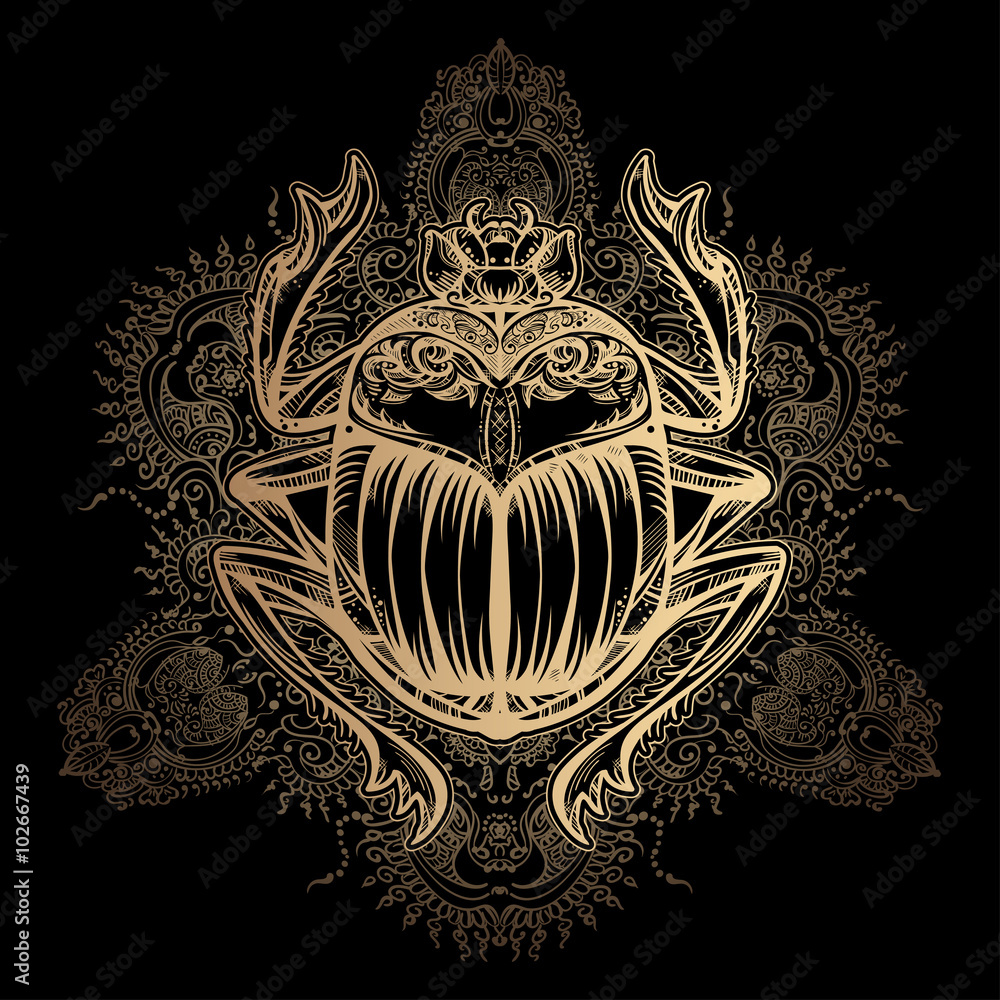 Khepri Egyptian God Tattoo