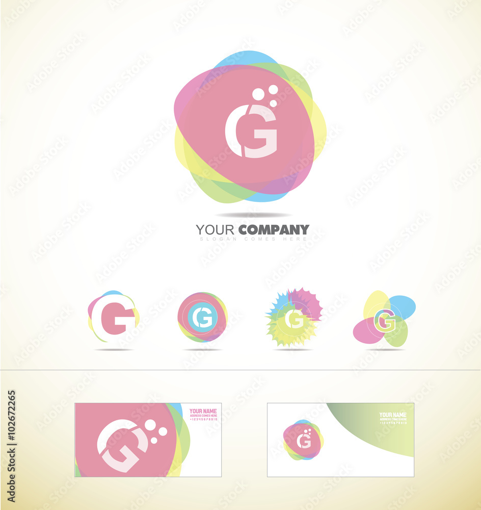 Letter G pastel colors logo Stock Vector | Adobe Stock