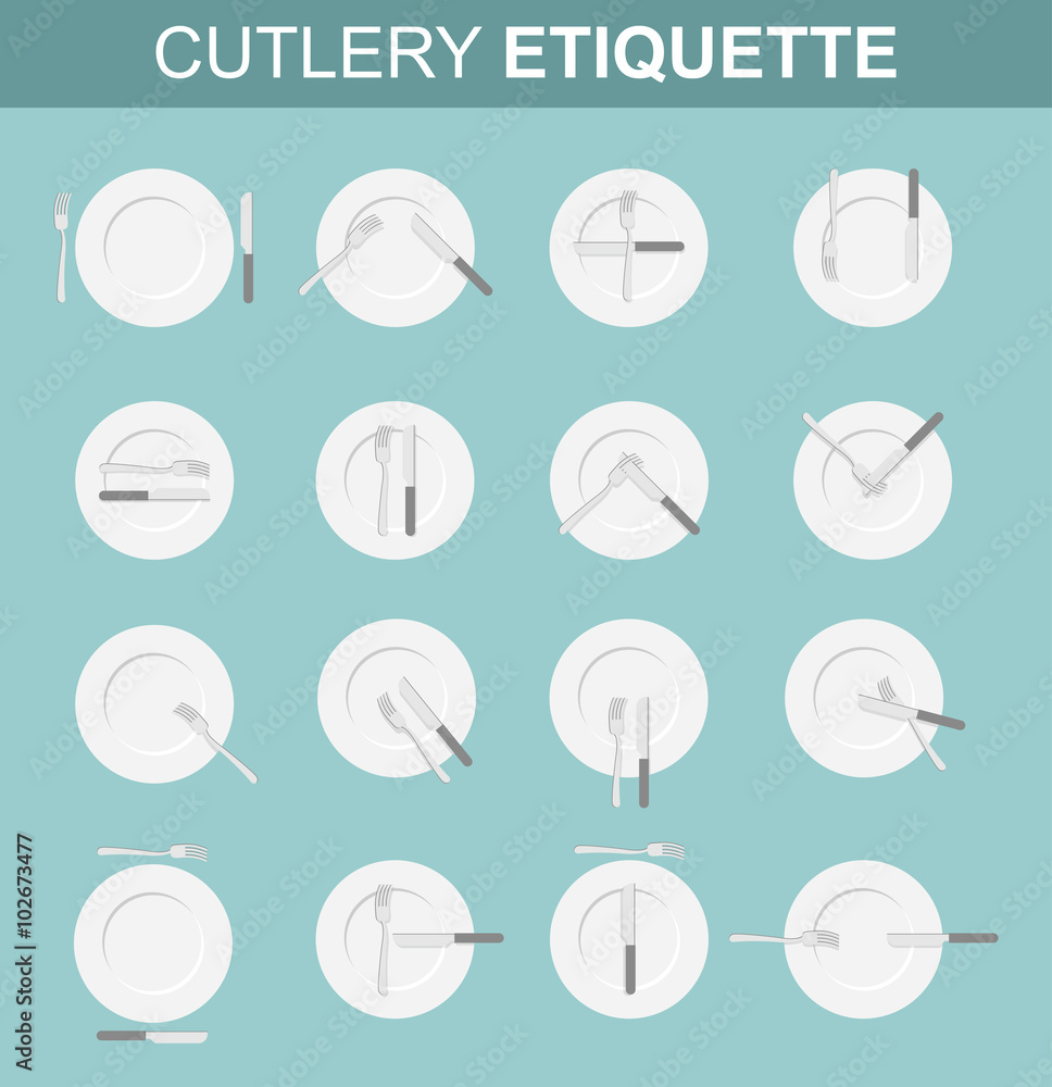 Cutlery etiquette. Dining etiquette. Set various options for loc Stock ... Cutlery etiquette. Dining etiquette. Set various options for loc Stock ...