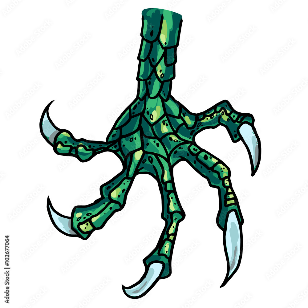 Dragon or monster paw Stock Vector | Adobe Stock