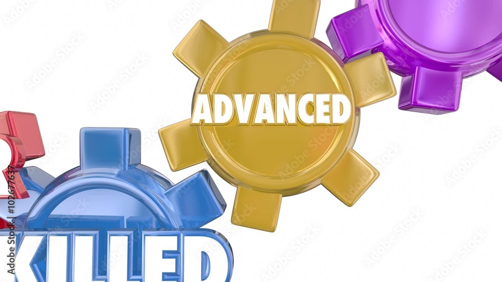 Novice Learning Skilled Advanced Expert Gears Education Training Stock ...