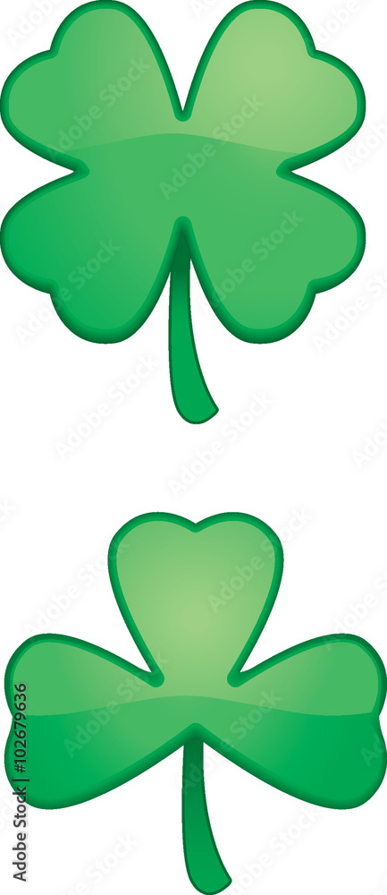 Cartoon Shamrock Stock Vector | Adobe Stock