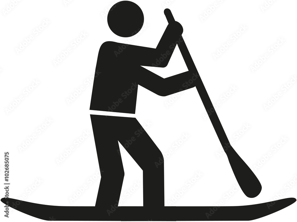 Stand up paddle pictogram Stock Vector | Adobe Stock