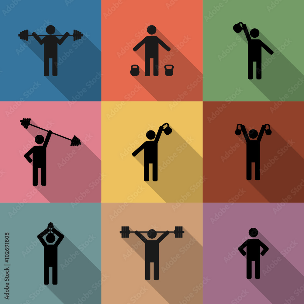 Icons athletes, vector illustration. Stock Vector | Adobe Stock