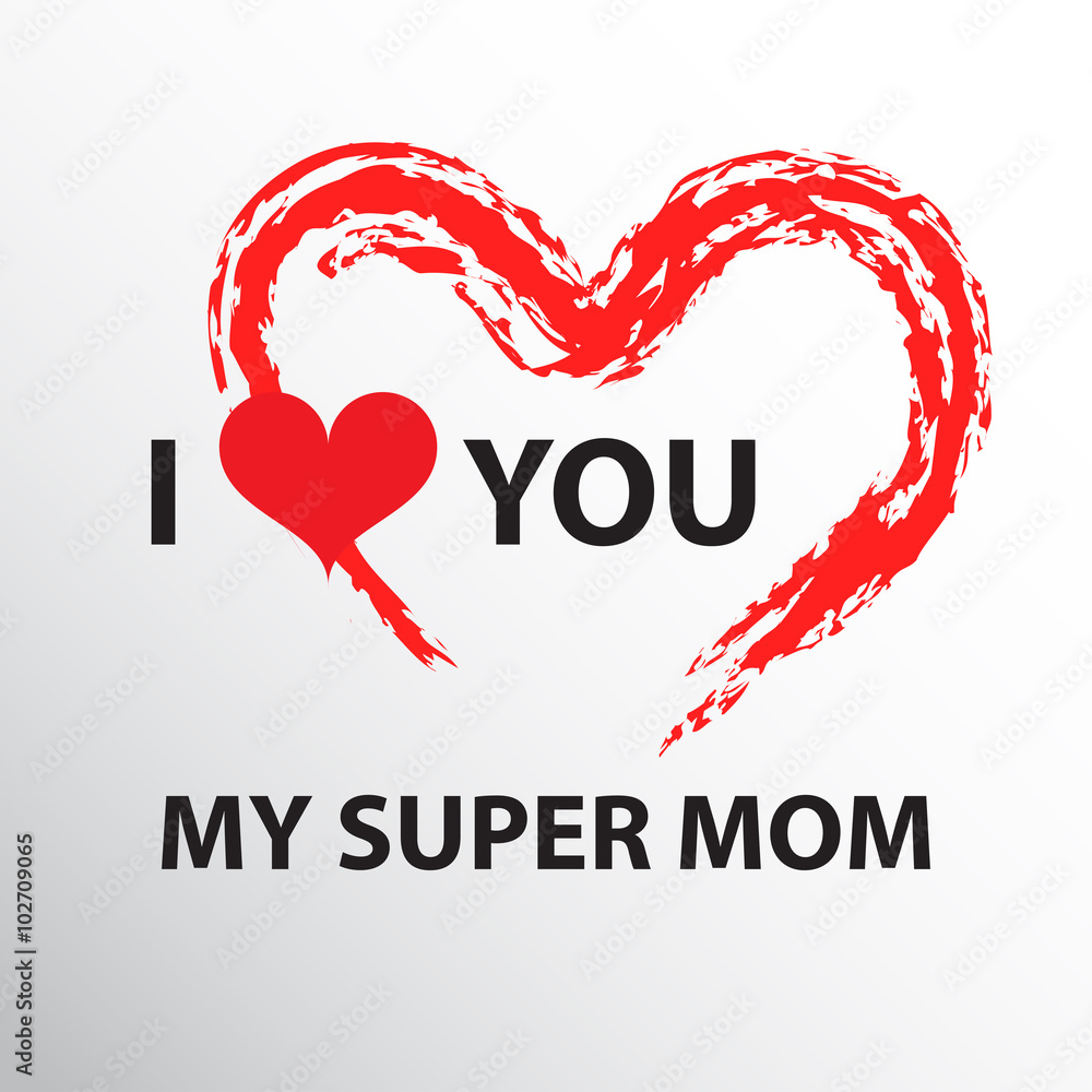 I Love You Mom Hearts