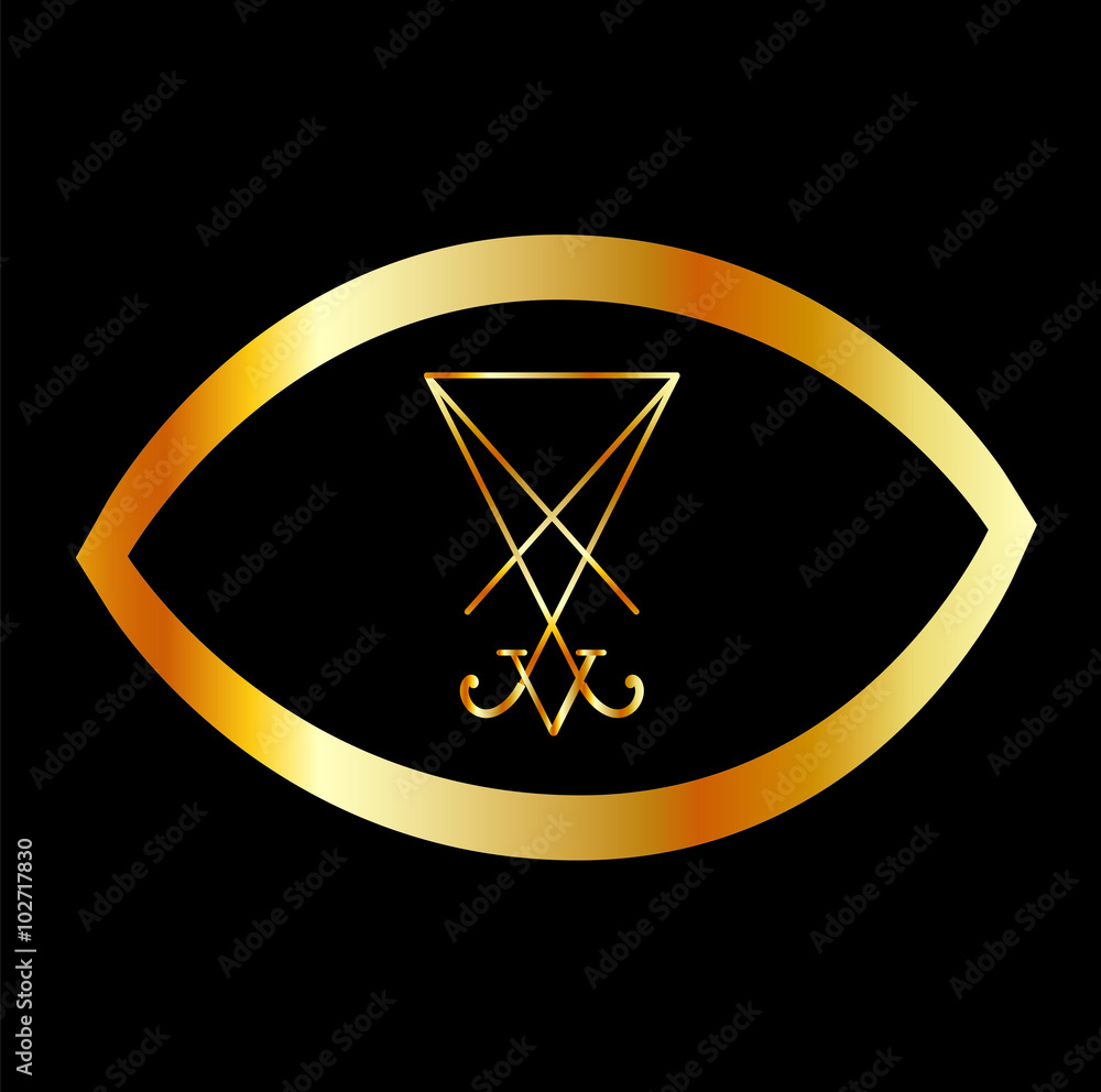 Sigil of Lucifer within an eye Stock Vector | Adobe Stock