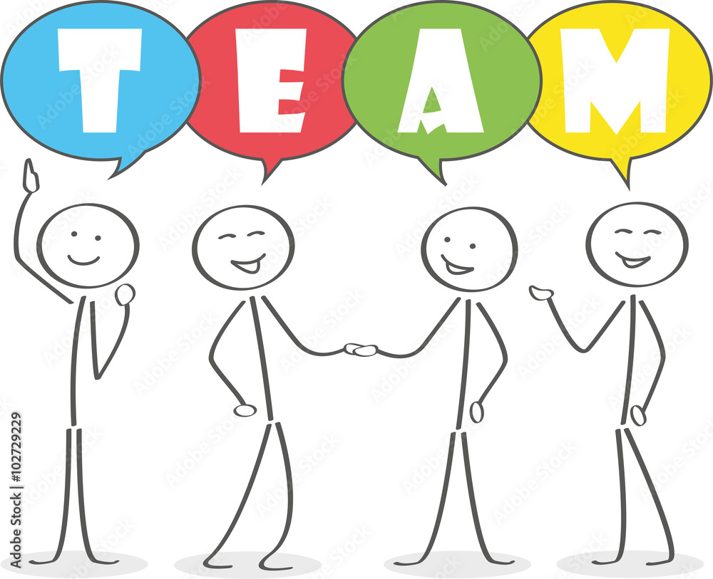 Das Team Stock-Vektorgrafik | Adobe Stock