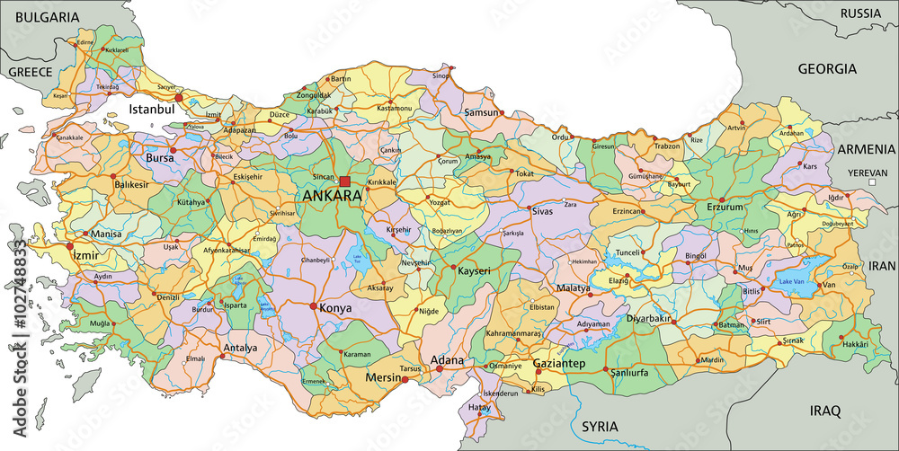 Political Map Of Turkey