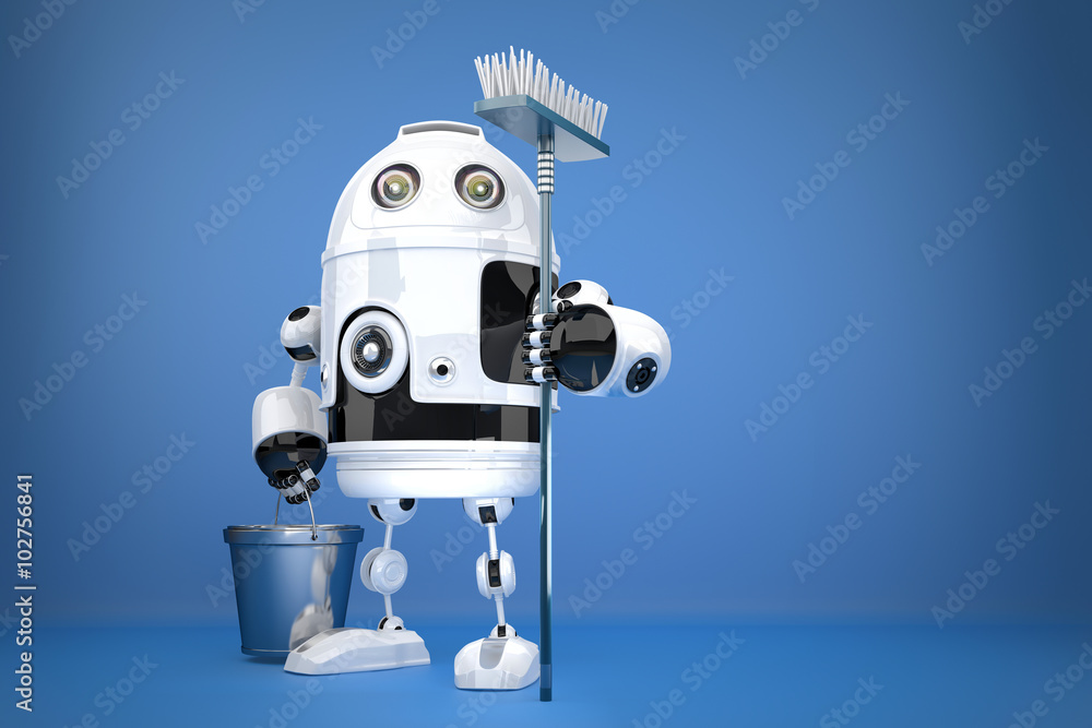 Robot Cleaner. Technology concept. Contains clipping path Stock ...