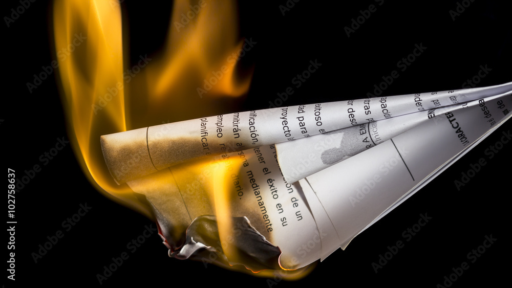Burning documents. Suppress incriminating evidences Stock Photo | Adobe ...