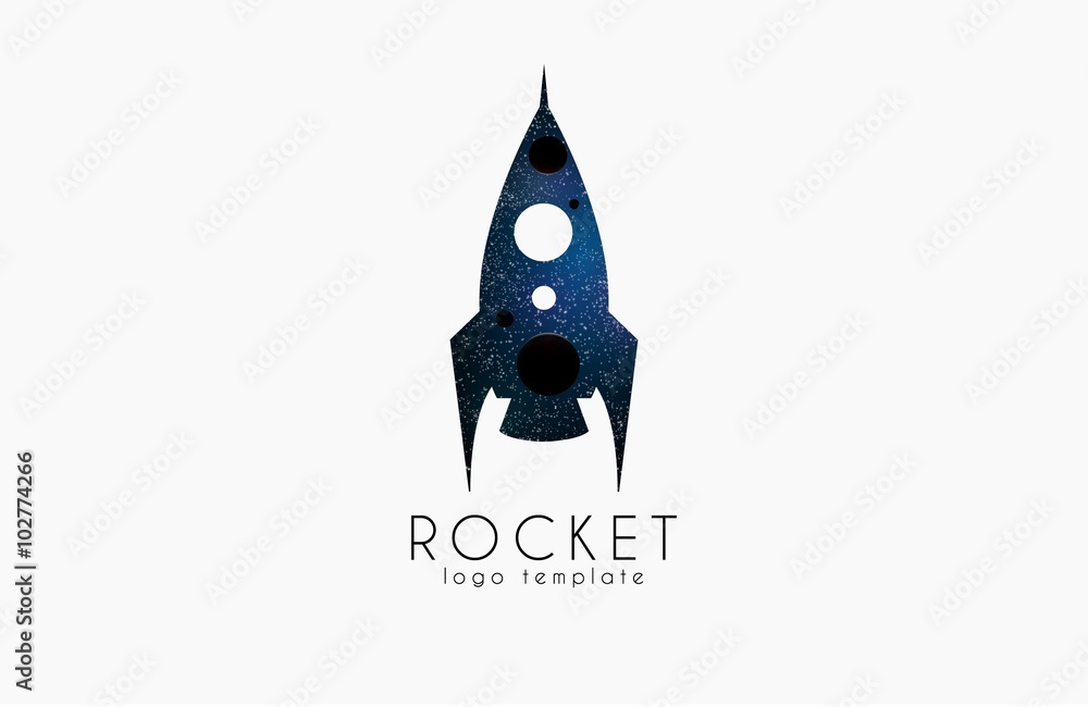 Rocket. Vector logo template. Cosmic logotype. Logo for company ...