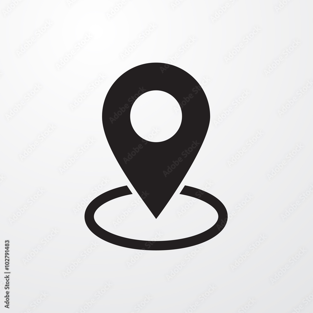Map pin place marker icon for web Stock Vector | Adobe Stock