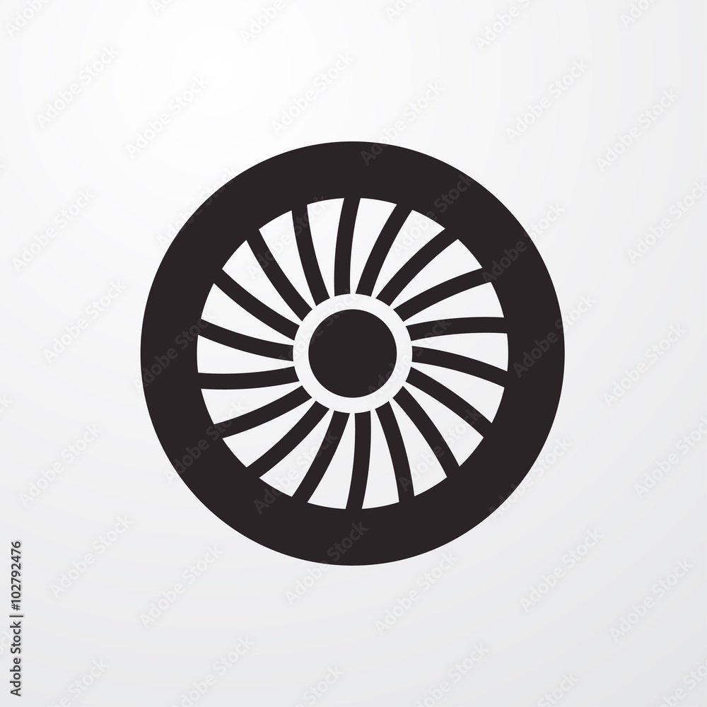 Jet engine icon Stock Vector | Adobe Stock