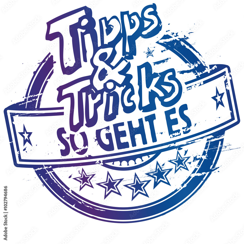 Stempel Tipps und Tricks Stock Vector | Adobe Stock