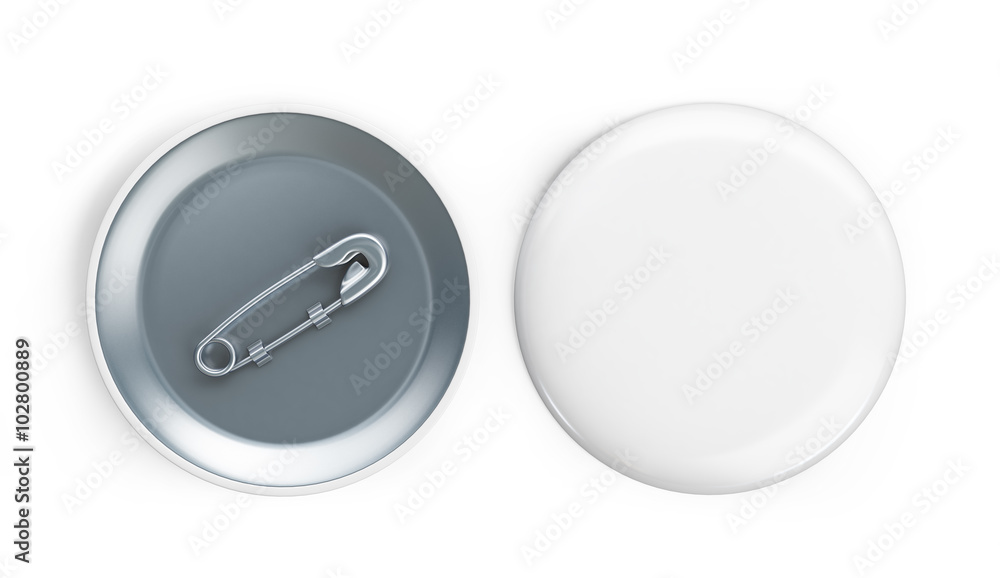white badge 3d Illustrations on a white background Stock Illustration ...