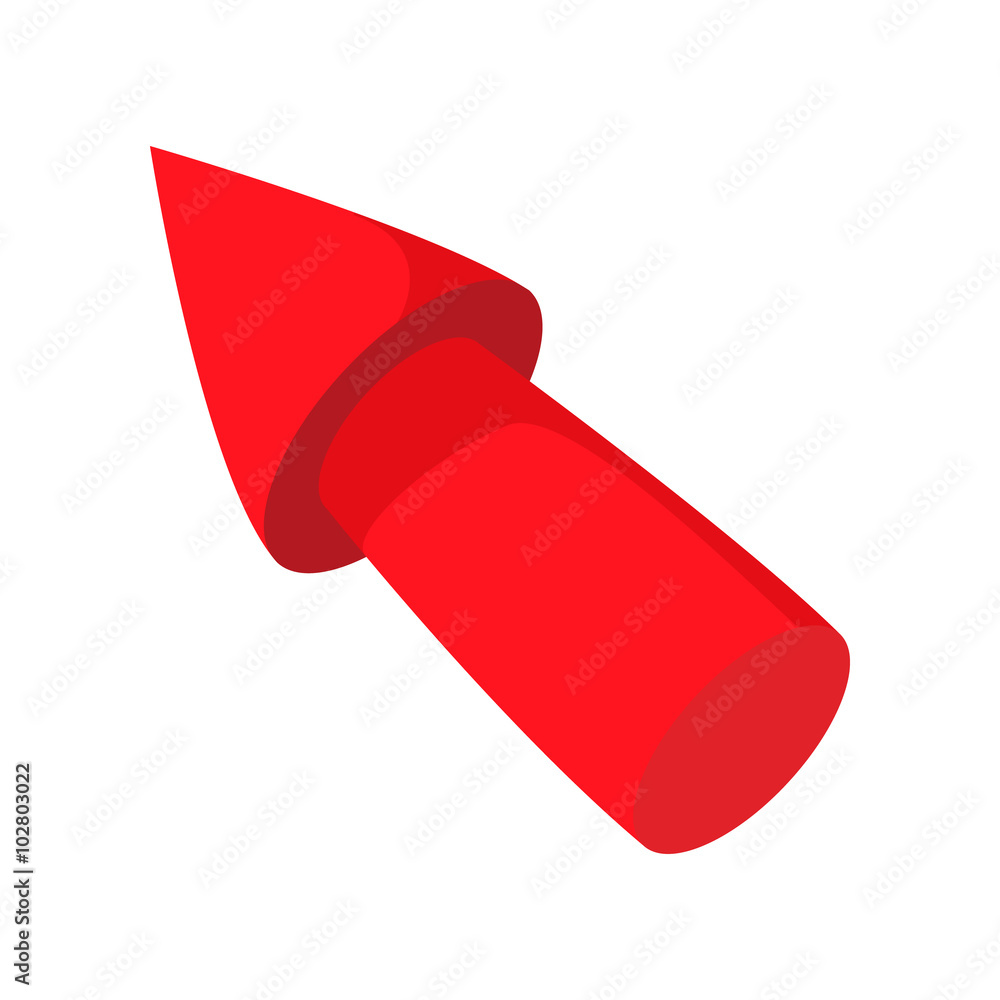 Red arrow render cartoon icon Stock Vector | Adobe Stock