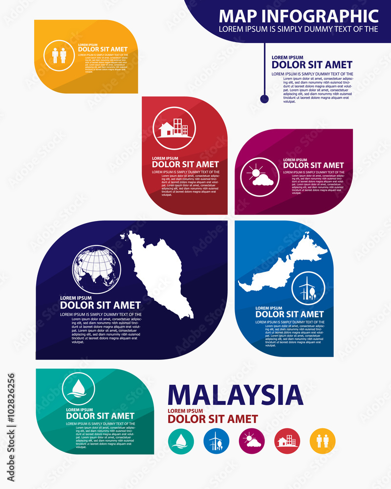 malaysia map infographic
