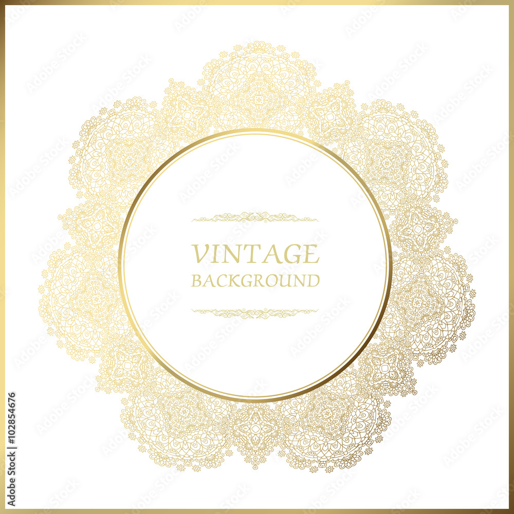Vintage Circle Frame Vector Png