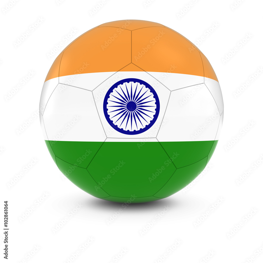 India Football - Indian Flag on Soccer Ball Stock Illustration | Adobe ...