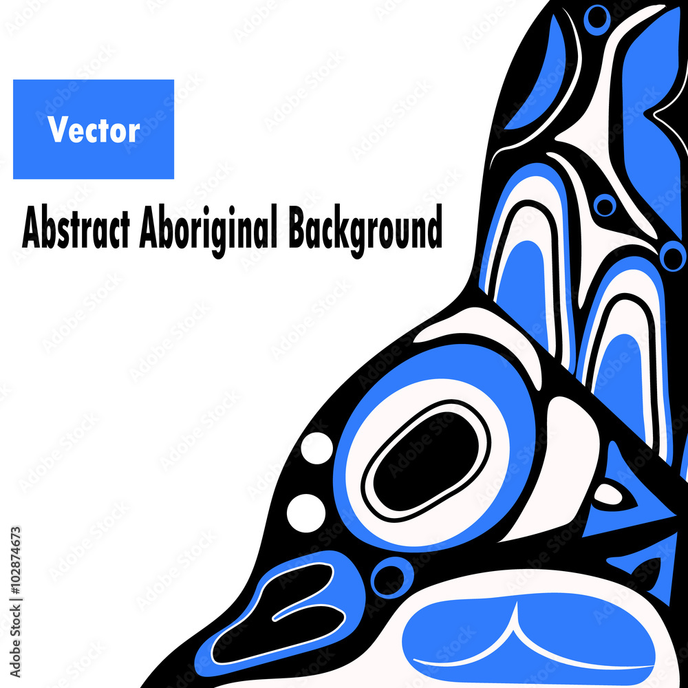 abstract blue background native north american Stock Vector | Adobe Stock