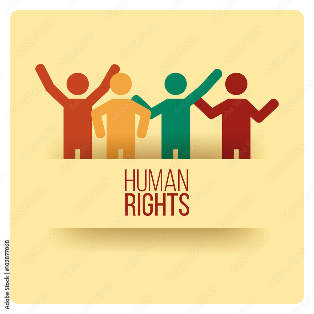 Human Rights Design over yellow color background Stock Vector | Adobe Stock