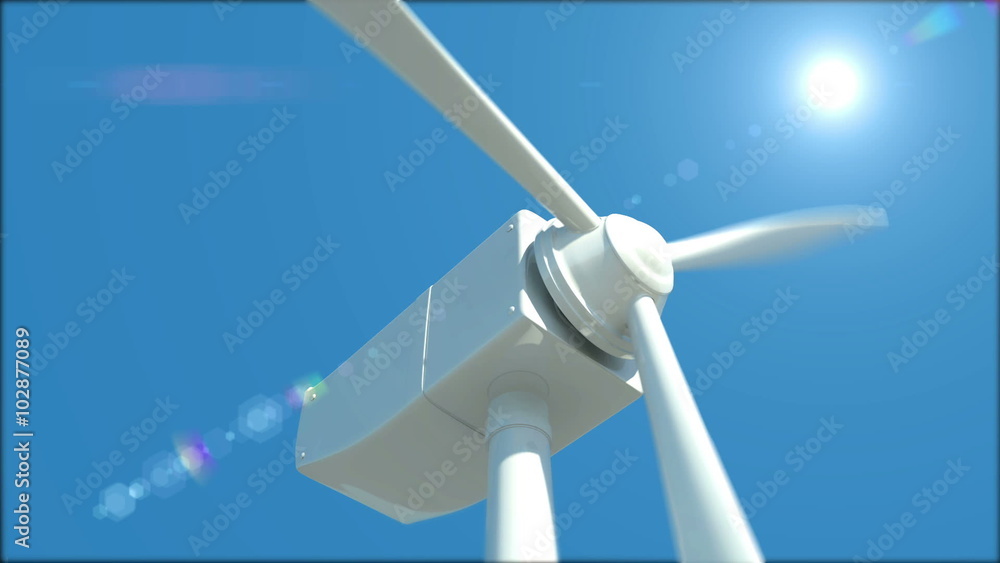 Animation of wind turbine Stock-Video | Adobe Stock