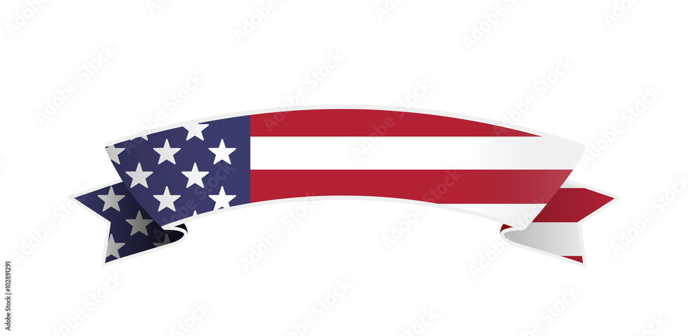 American Flag Ribbon Clipart