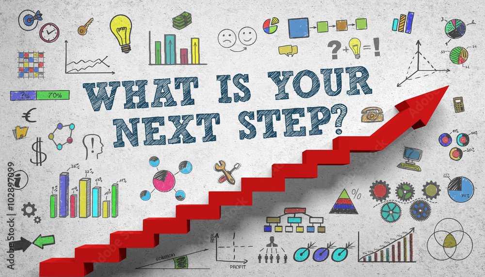 What is your next step? Stock-Illustration | Adobe Stock