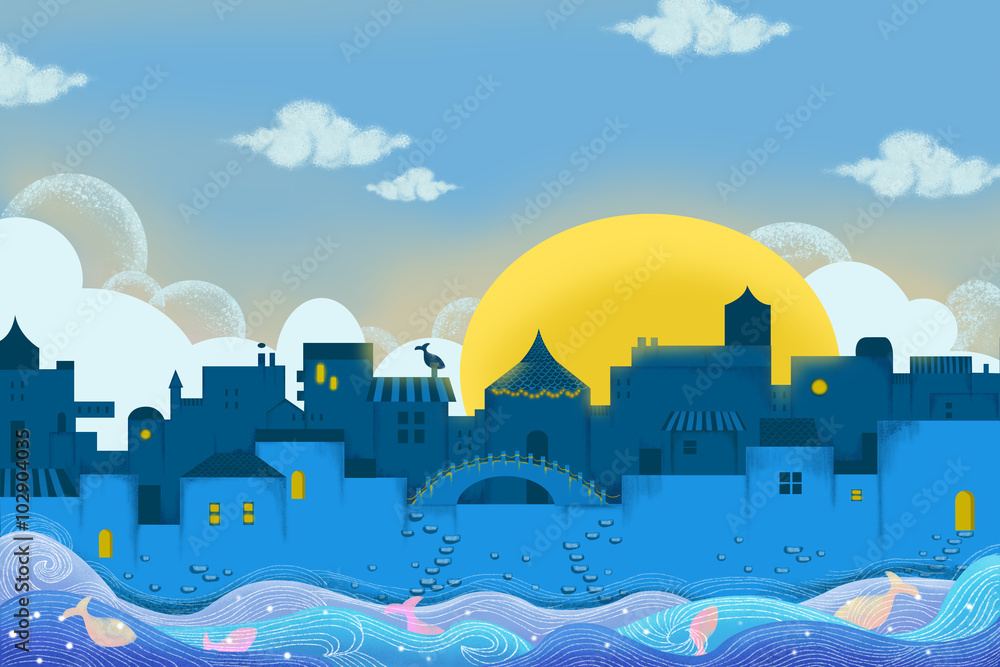 Creative Illustration and Innovative Art: A City Floating on Water ...
