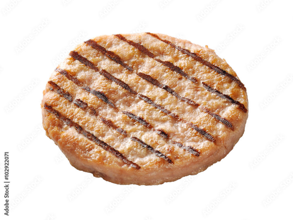 Chicken burger isolated on white Stock Photo | Adobe Stock