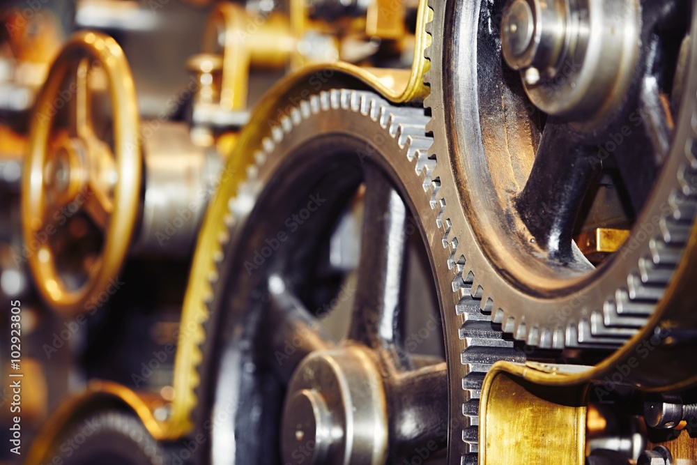 Large cog wheels Stock Photo | Adobe Stock
