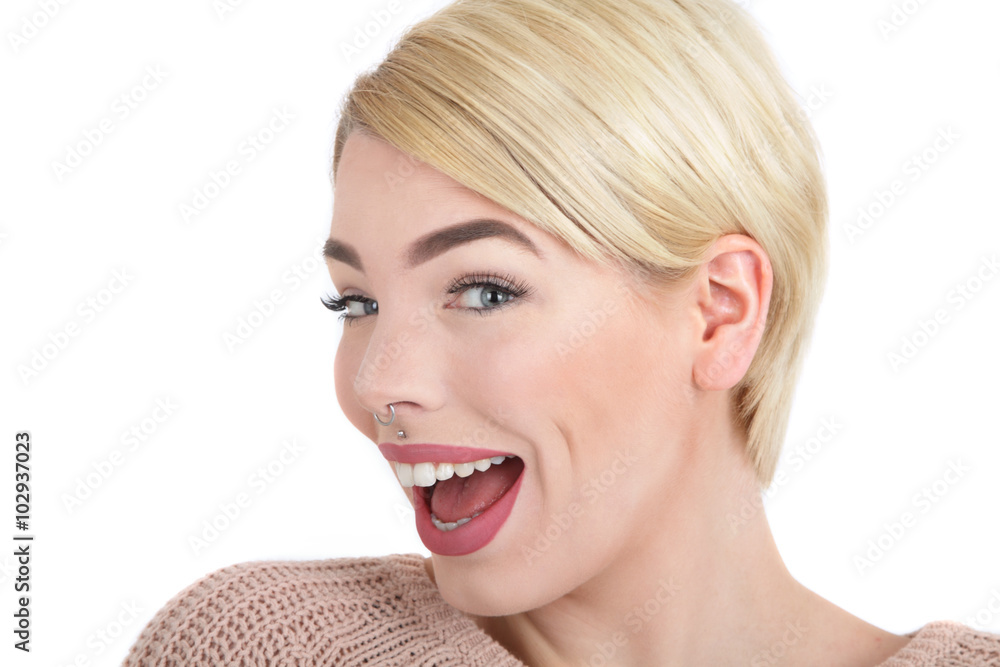 lachendes Gesicht Stock-Foto | Adobe Stock