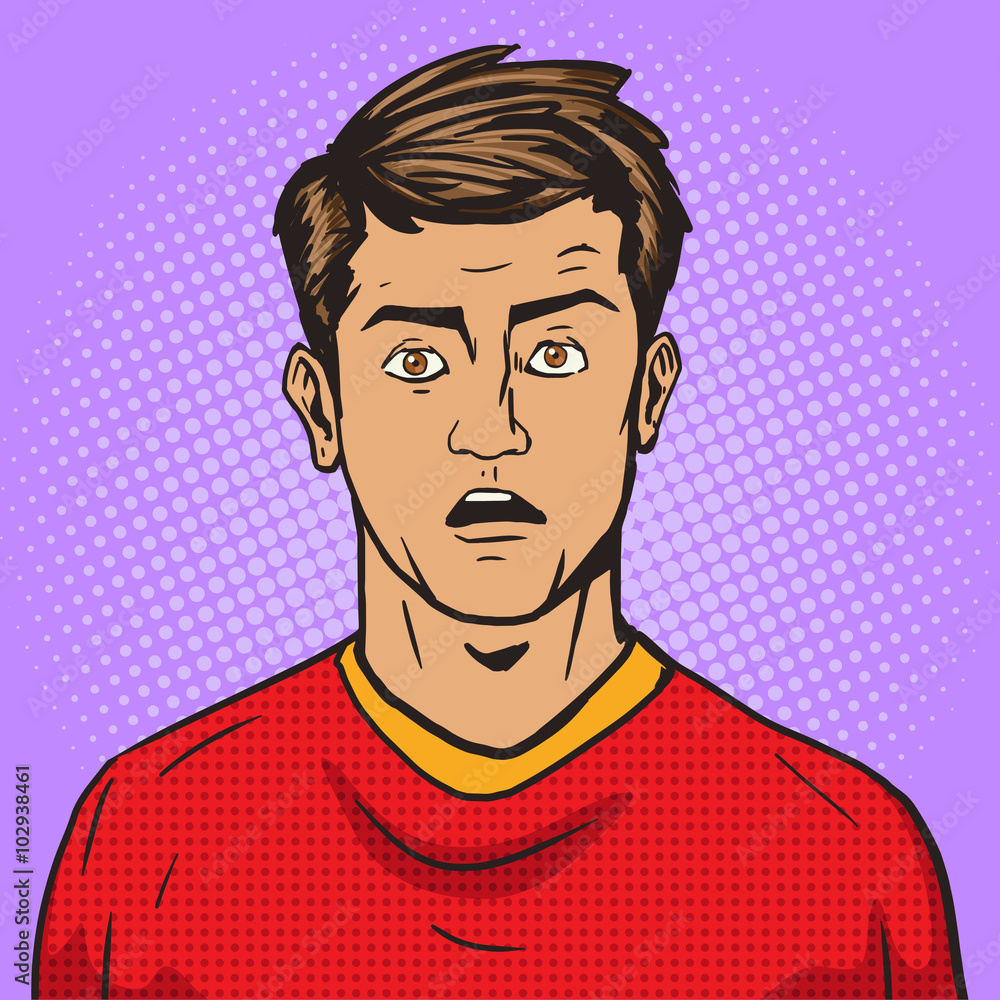 Surprised man pop art style vector illustration Stock Vector | Adobe Stock Surprised man pop art style vector illustration Stock Vector | Adobe Stock