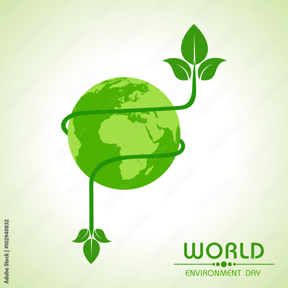 world environment day greeting design stock vector Stock Vector | Adobe ...