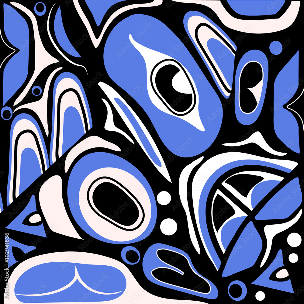 abstract blue background native north american Stock Vector | Adobe Stock