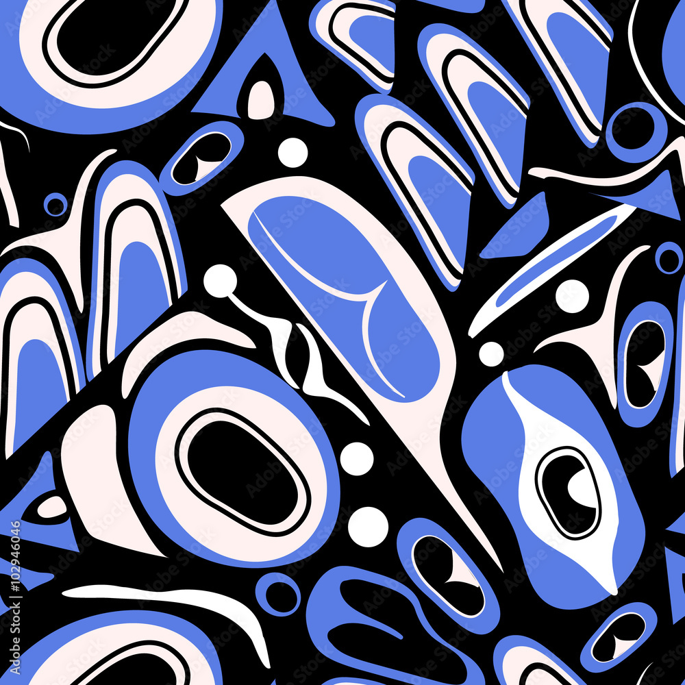 abstract blue background native north american Stock Vector | Adobe Stock