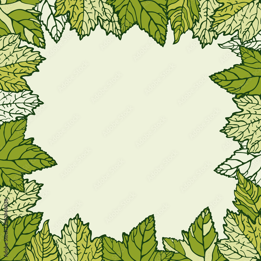 Frame leaf. Stock Vector | Adobe Stock