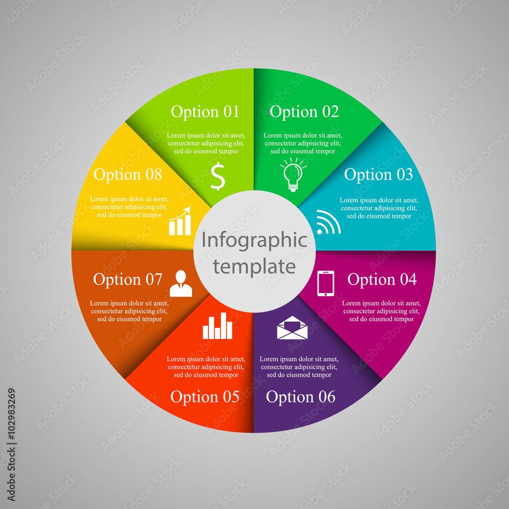 Infographic Circle Template Stock Vector Adobe Stock